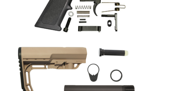 Minimalist AR 15 Lower Build Kit - FDE - AR Build Junkie